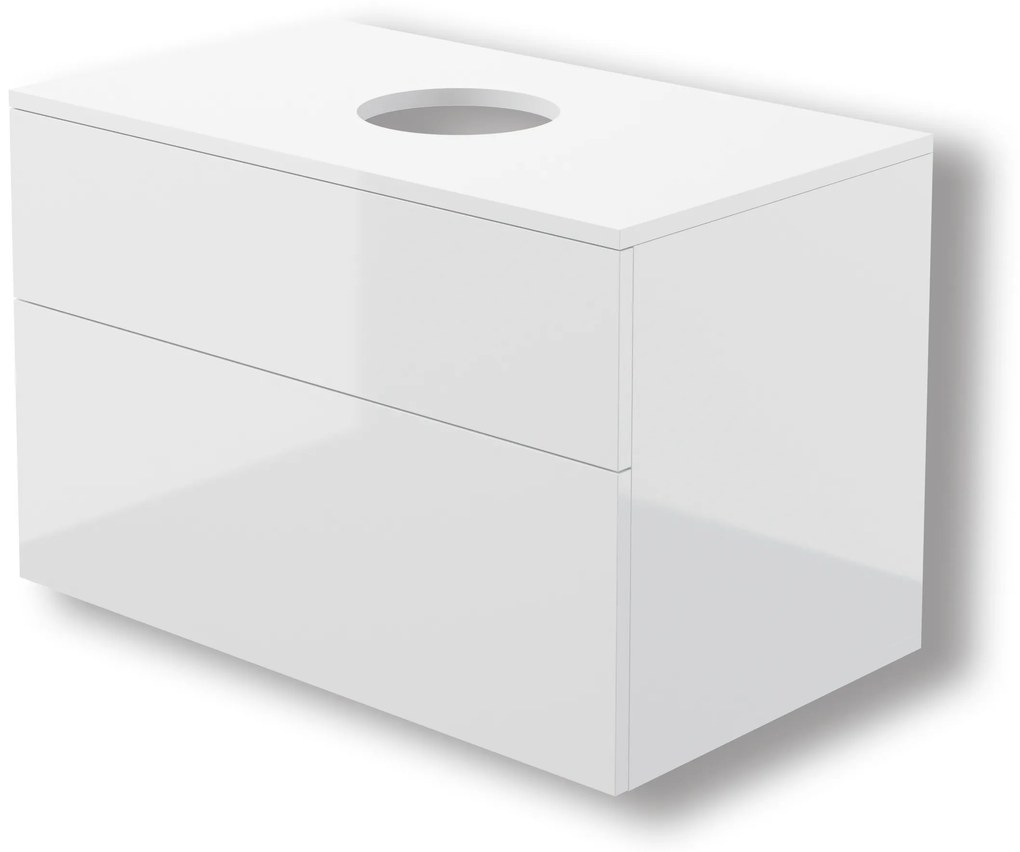Deante Prizma, závěsná skříňka s pultovou deskou 800x470x520 mm, bílá lesklá, DEA-SDI_6B81