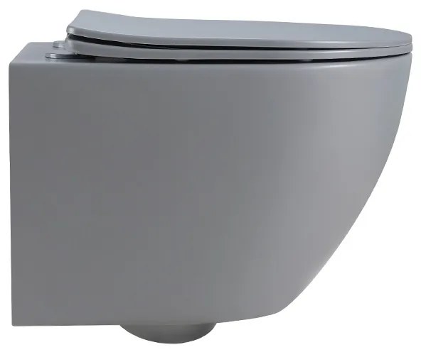 BPS-koupelny Závěsná WC mísa se SoftClose sedátkem HYD-7602, šedá mat