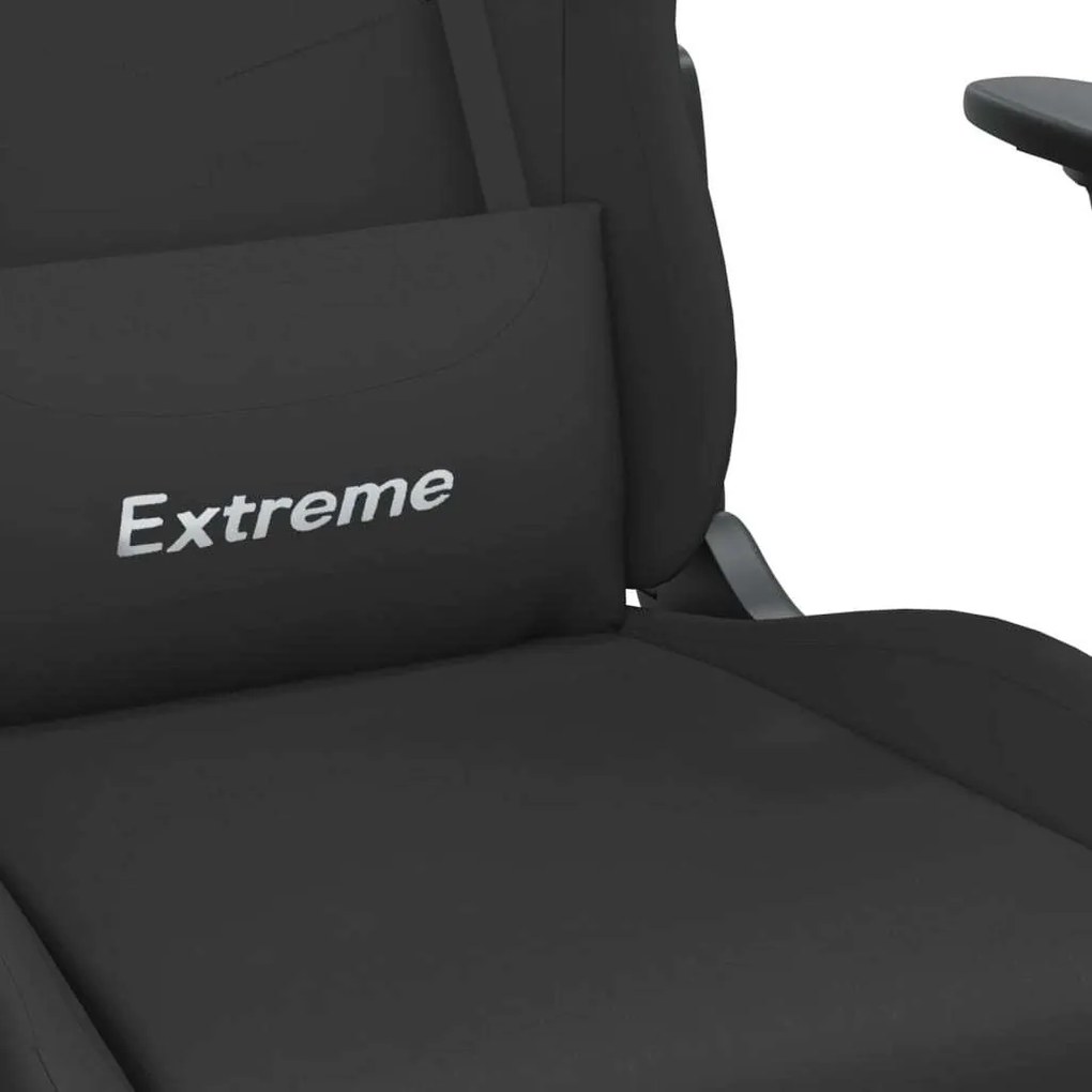 vidaXL Herní židle s podnožkou textil [3143725] Barva: černá a světle šedá