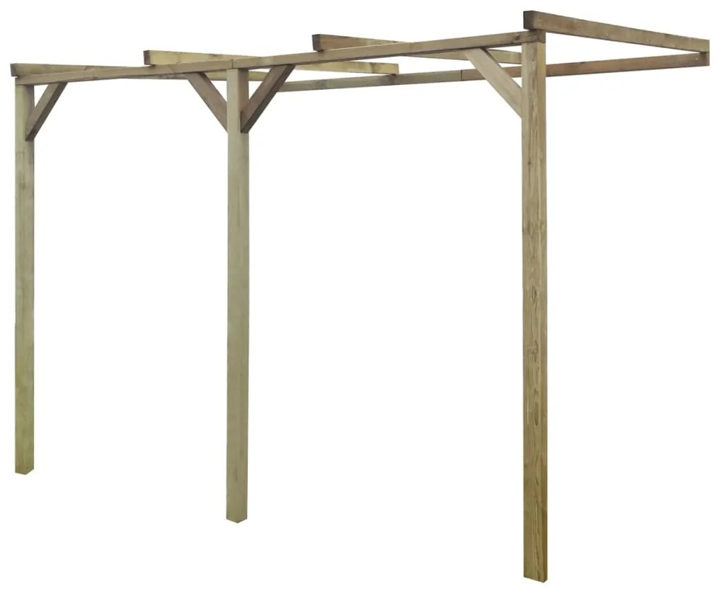 41709 vidaXL Zahradní pergola ke zdi 2 x 3 x 2,2 cm dřevo