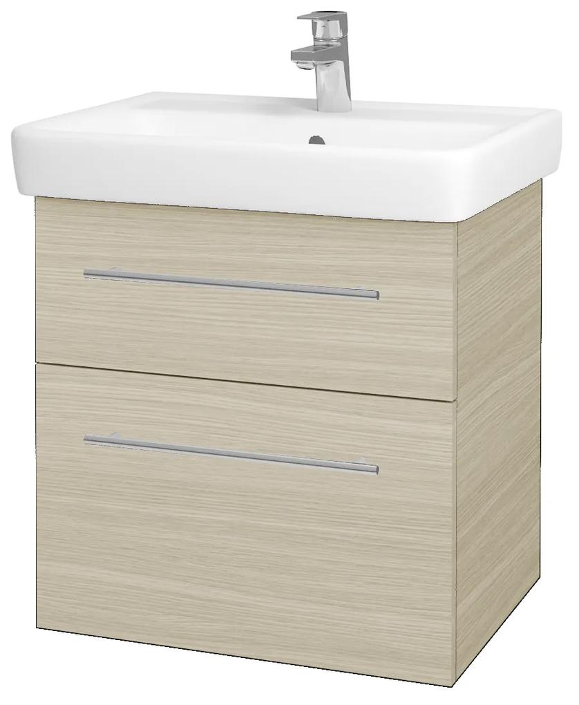 Dřevojas Koupelnová skříň Q MAX SZZ2 60 Varianta: N01 Bílá lesk / Úchytka T06 / M01 Bílá mat