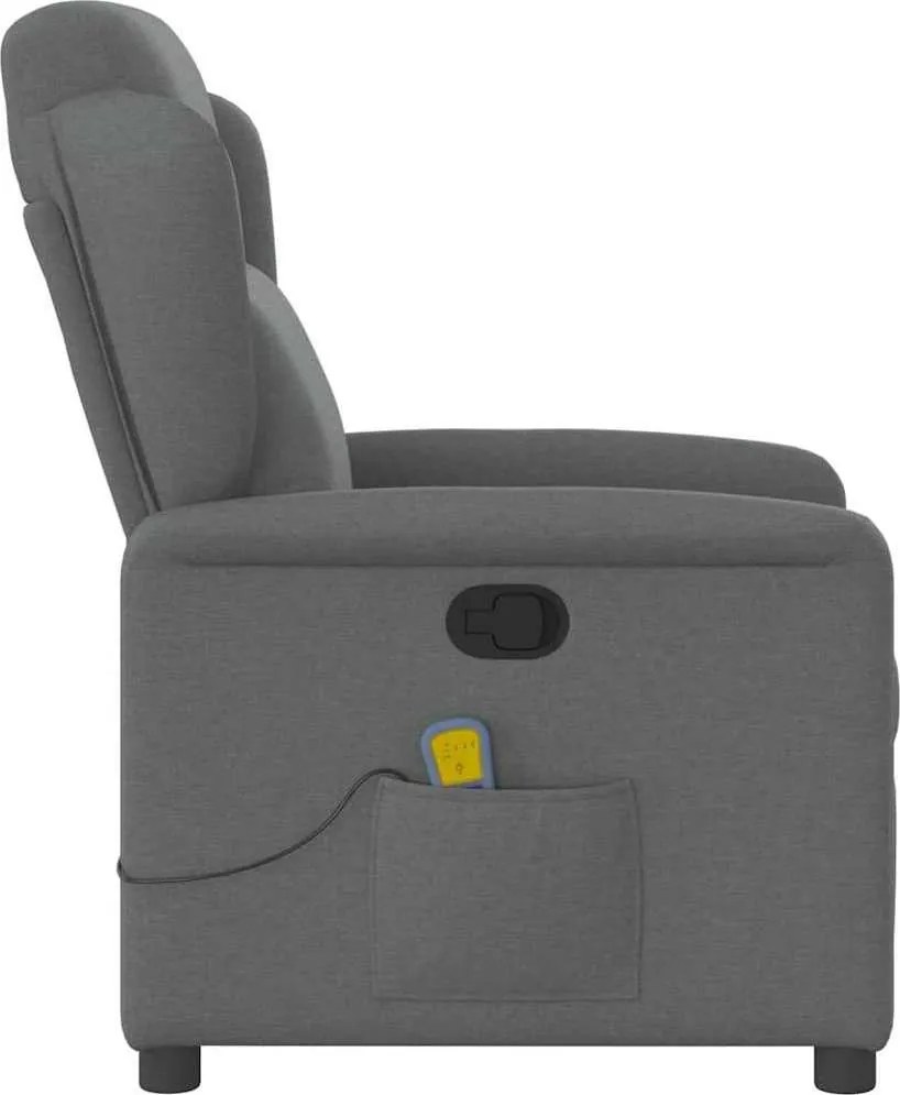 vidaXL Masážní polohovací křeslo textil [4015587] Barva: krémová