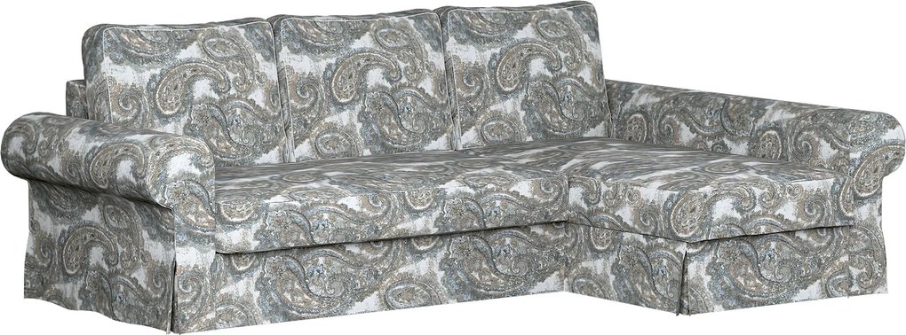 Potah na pohovku IKEA Backabro rozkládací se šezlongem barva vícebarevná látka pletený vzor, vzorované