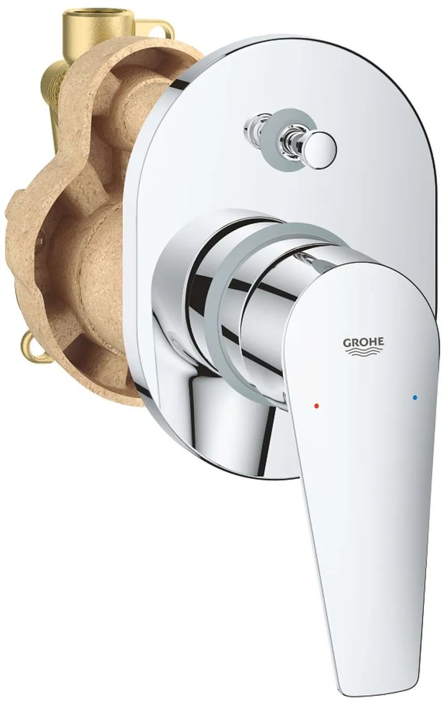 Grohe BauEdge - Vanová baterie pod omítku, s tělesem, chrom 29039001