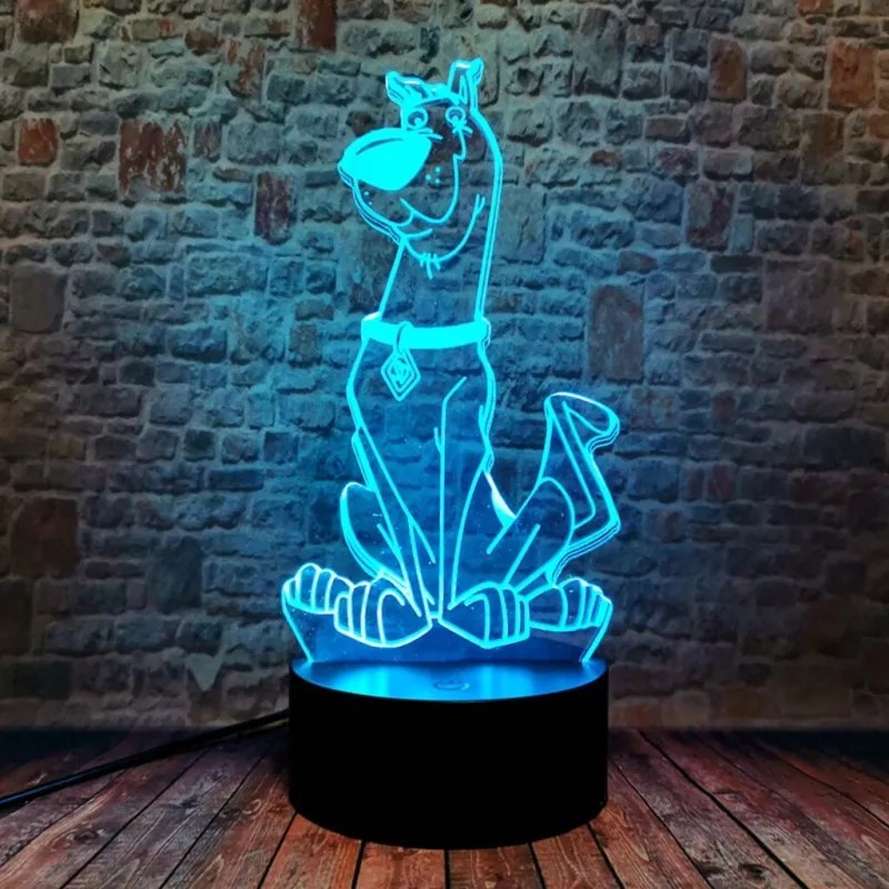 3D LED Lampička Scooby Doo