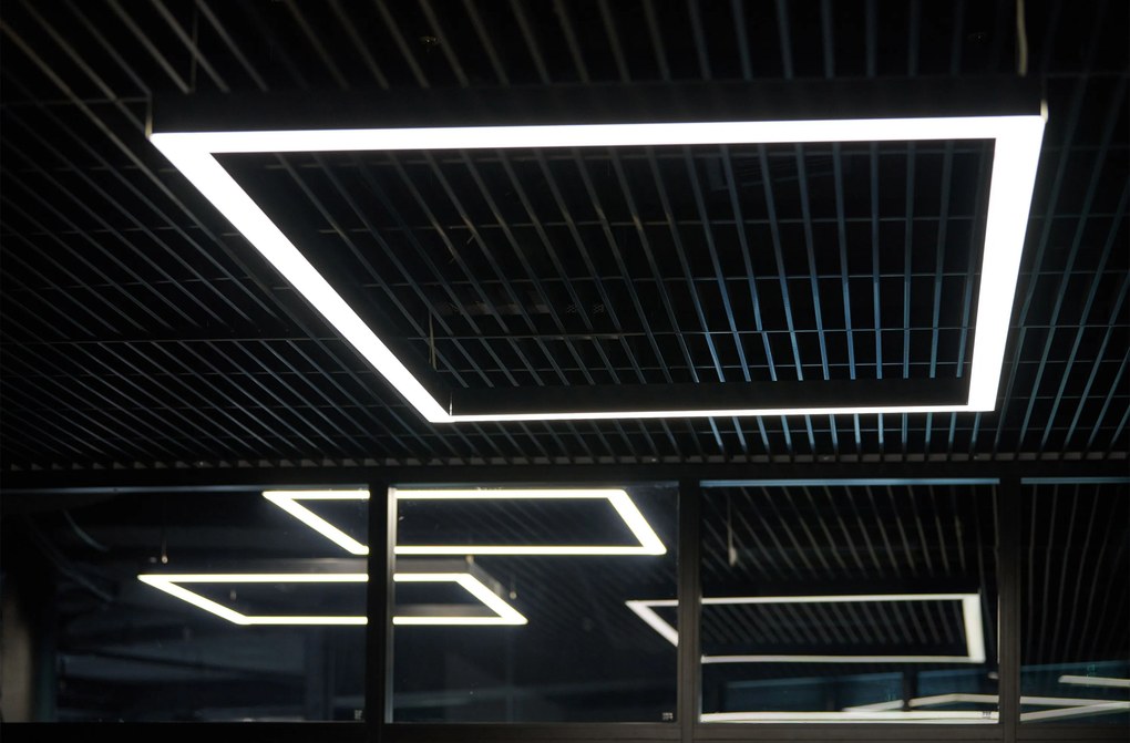Toolight Toolight, LED stropní svítidlo 60x60x5 cm 36W 4000K APP1284-C, černá, OSW-00942