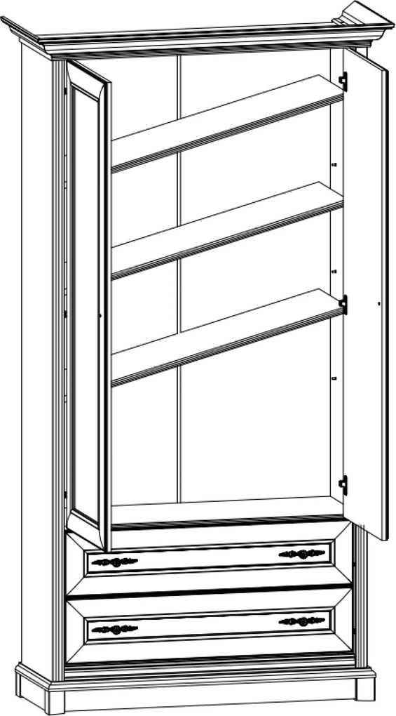 Sconto Vitrína SONATA kaštan