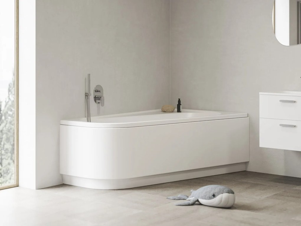 Ravak CHROME 160 x 105 cm CA61000000 vana snowwhite pravá