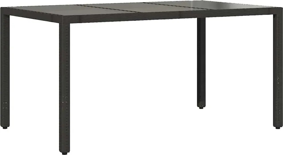 5dílný zahradní bistro set s poduškami černý polyratan 3277137