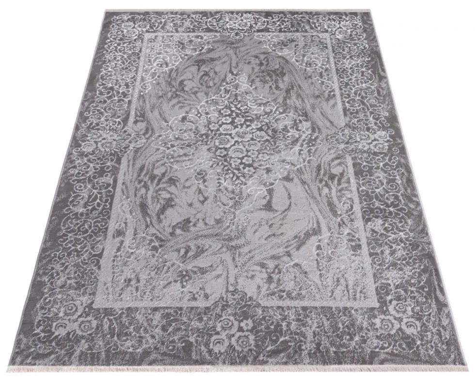 Kusový koberec Seda šedo bílý 160x229cm