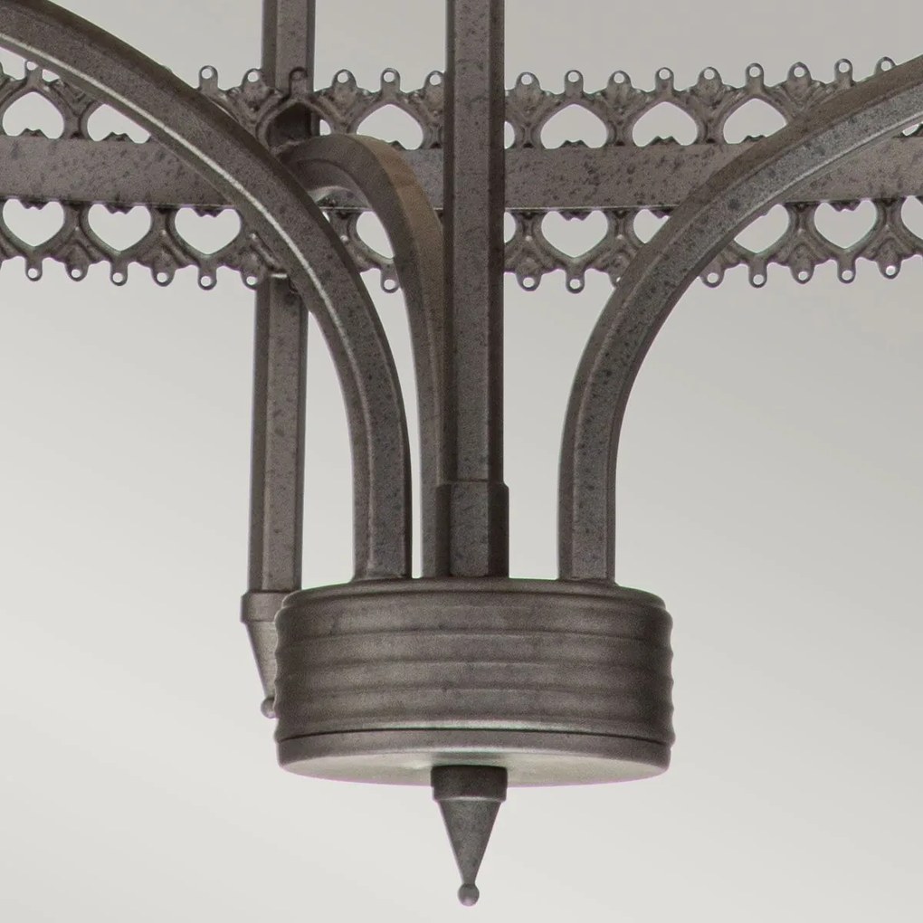 Elstead CROWN 3 kovový Farmhouse lustr 56 cm rezavý kov 3xE14