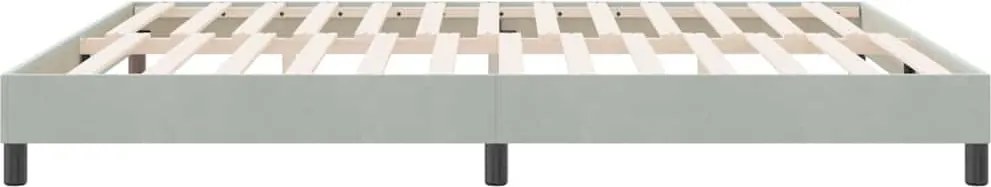 Postel Box Spring bez matrace světle šedá 180x210 cm samet 3315837