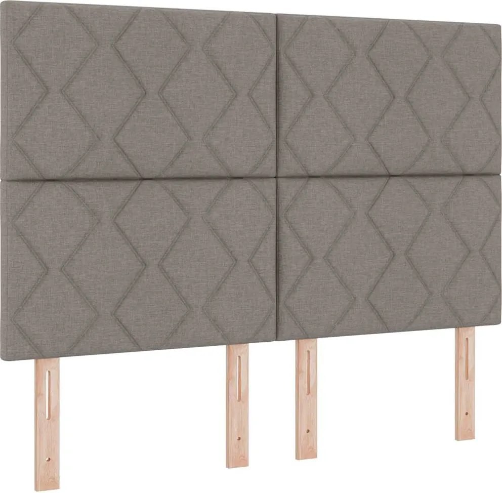 Rám postele s čelo Taupe 140 x 190 cm textil 3344806