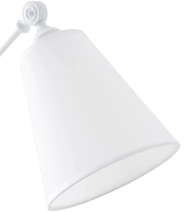 Bílá kovová stojací lampa Somcasa Aloia 140 cm