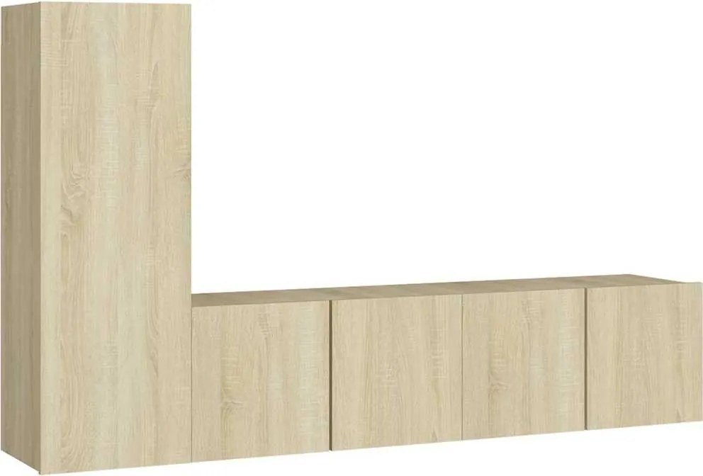 3dílný set TV skříněk dub sonoma kompozitní dřevo 3078988