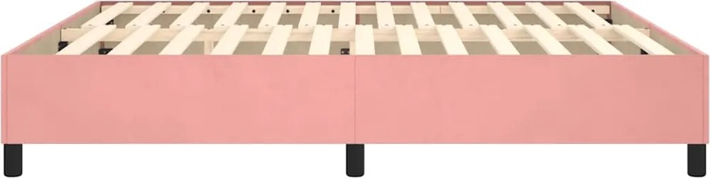 Rám postele s boxspringem růžový 200 x 200 cm samet 3121143