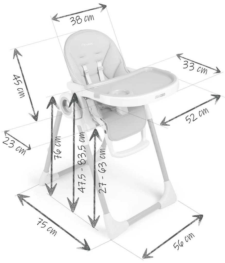 Nukido Kojicí židle se stolkem, lehátko Belo zelené