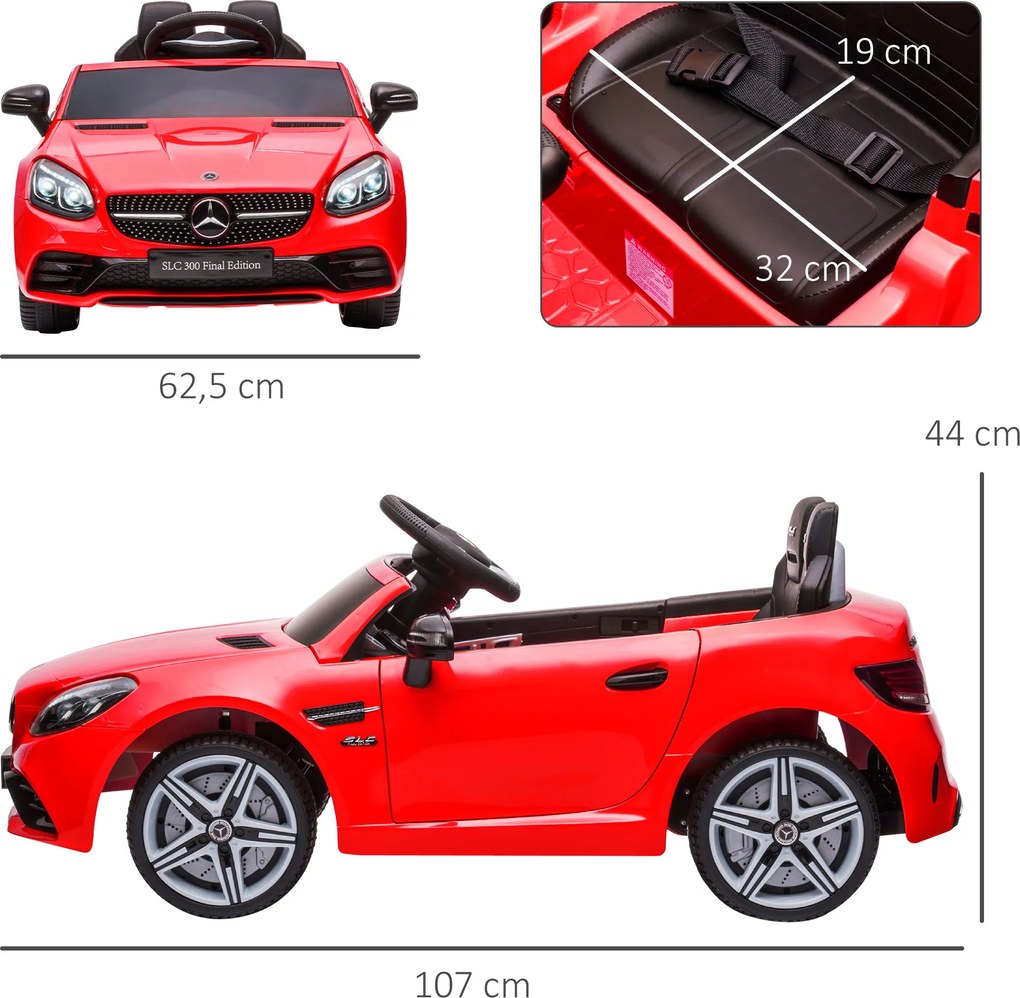 AIYAPLAY 12V Dětské Elektrické Auto, Dětské Vozidlo s 2.4G Dálkovým Ovládáním, Elektrické Vozidlo s LED Světly, Bezpečnostním Pásem, Klaksonem, Hudbo…