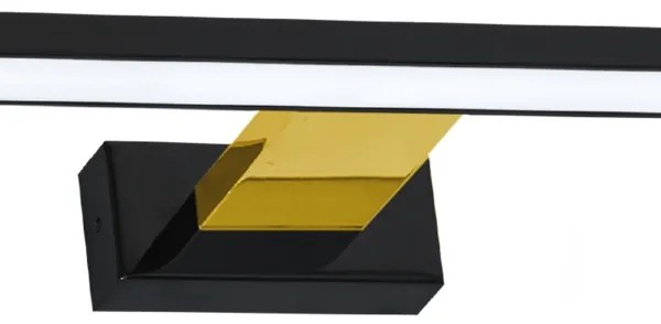 LED Koupelnové osvětlení zrcadla SHINE LED/13,8W/230V 60 cm IP44 černá/zlatá