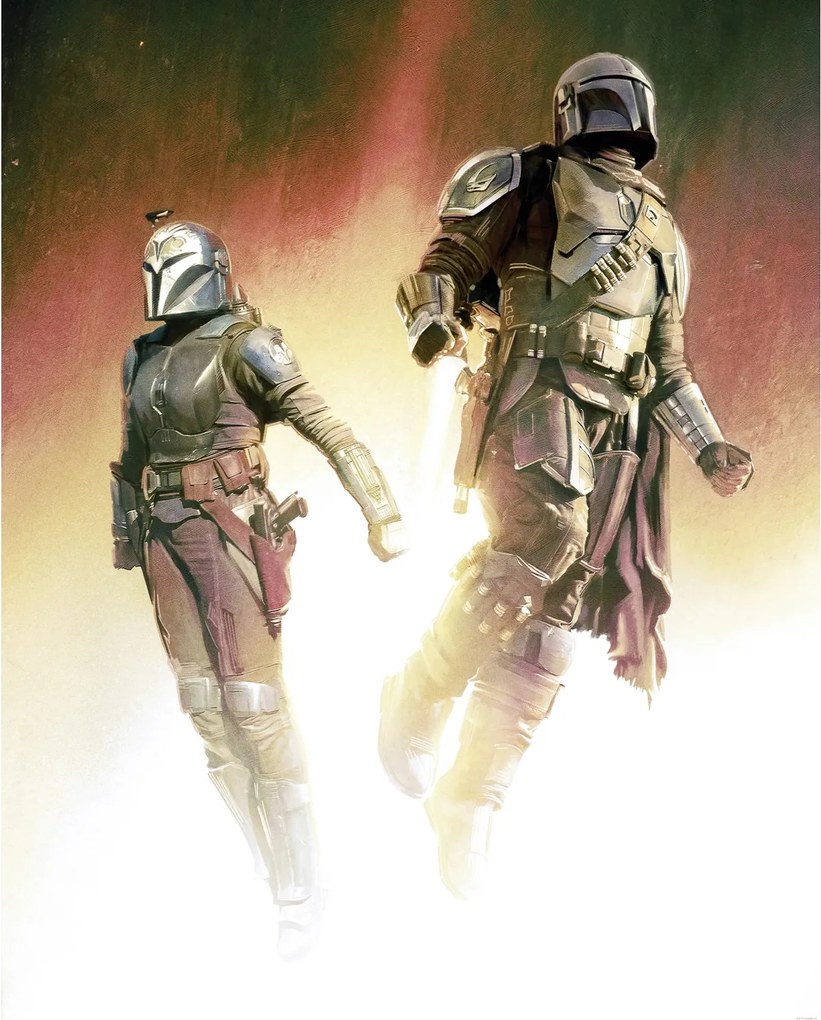 Komar Vliesová fototapeta Star Wars The Mandalorian Flight 200 x 250 cm