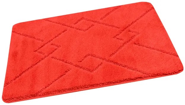 Koupelnový kobereček Moreno Red červený, kosočtverce