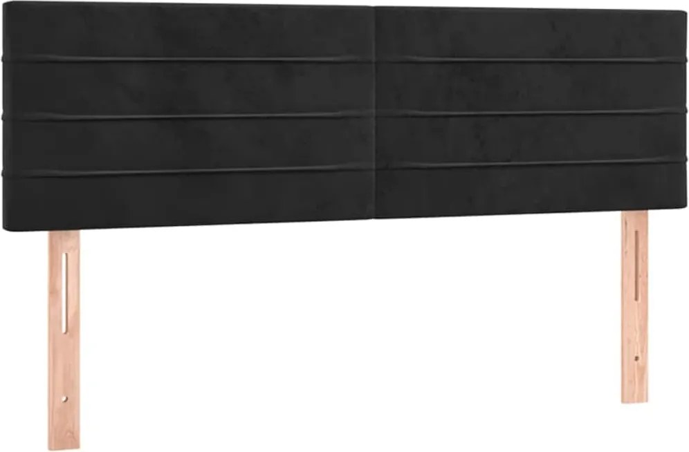 Box spring postel s matrací černá 140x200 cm samet 3131023