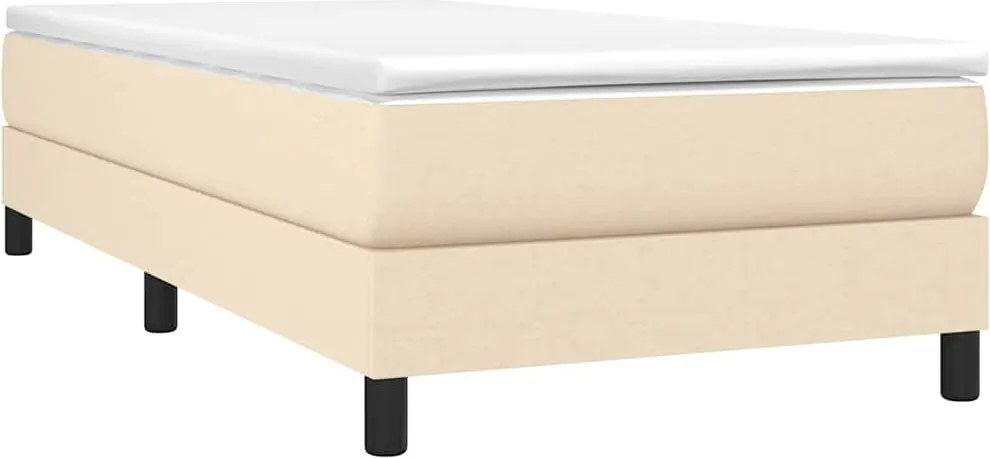 Rám postele s boxspringem krémově 90x200 cm textil 3120489