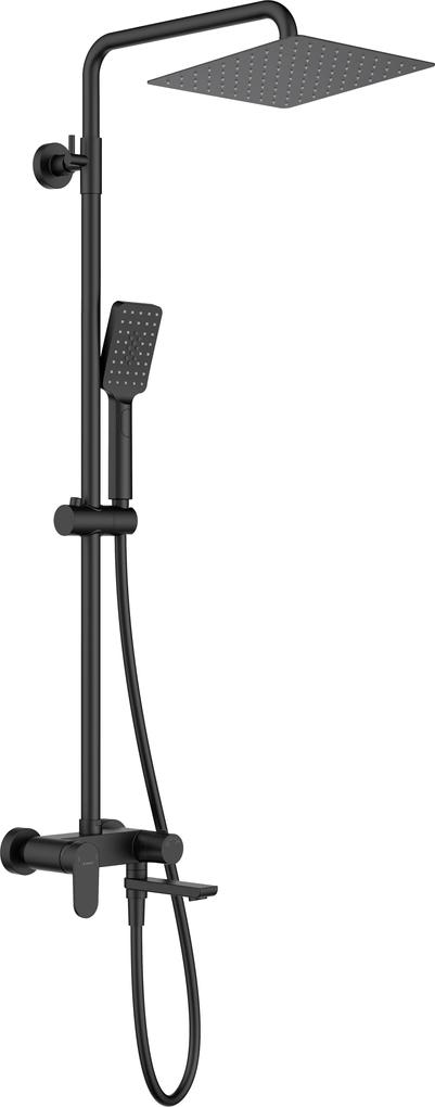Aplomo Alpinia sprchový set s vanovou baterií, black
