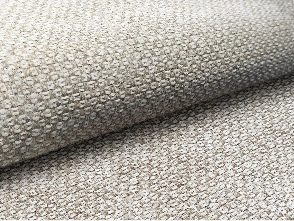 Béžová čalouněná dvoulůžková postel s úložným prostorem s roštem 140x200 cm Mano – Makamii