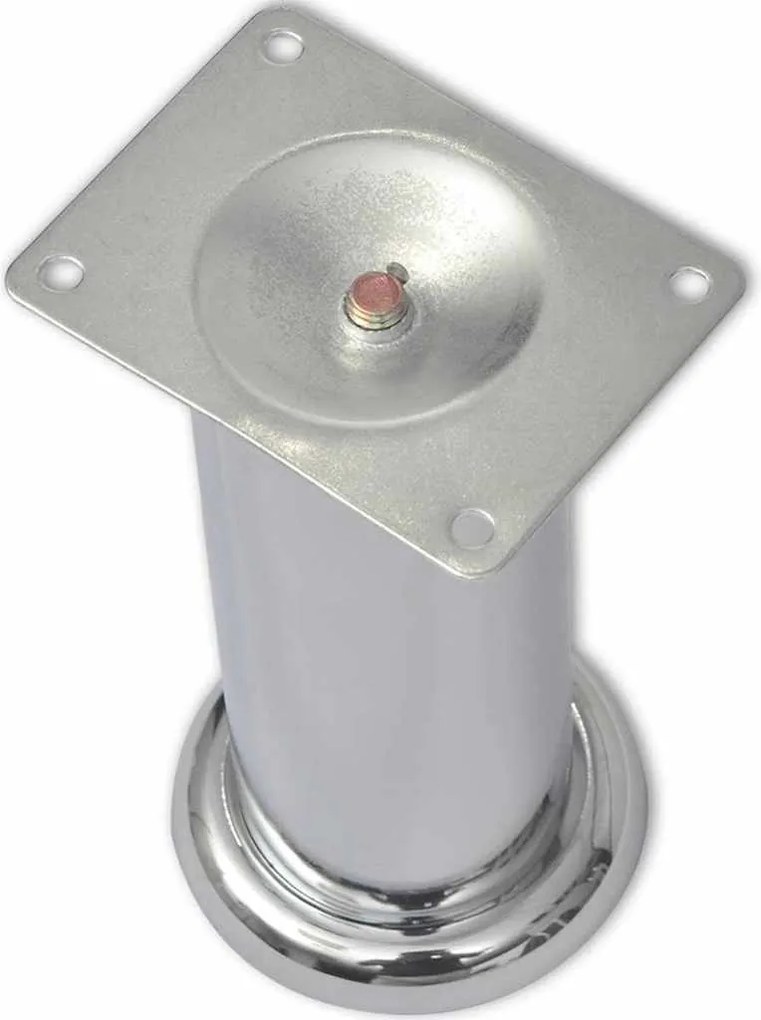 Kulaté nohy na pohovku 8 ks chrom 180 mm 279099