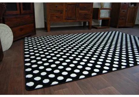 koberec SKETCH F764 černá / krém tečky velikost 180x270 cm | krásné koberce cz