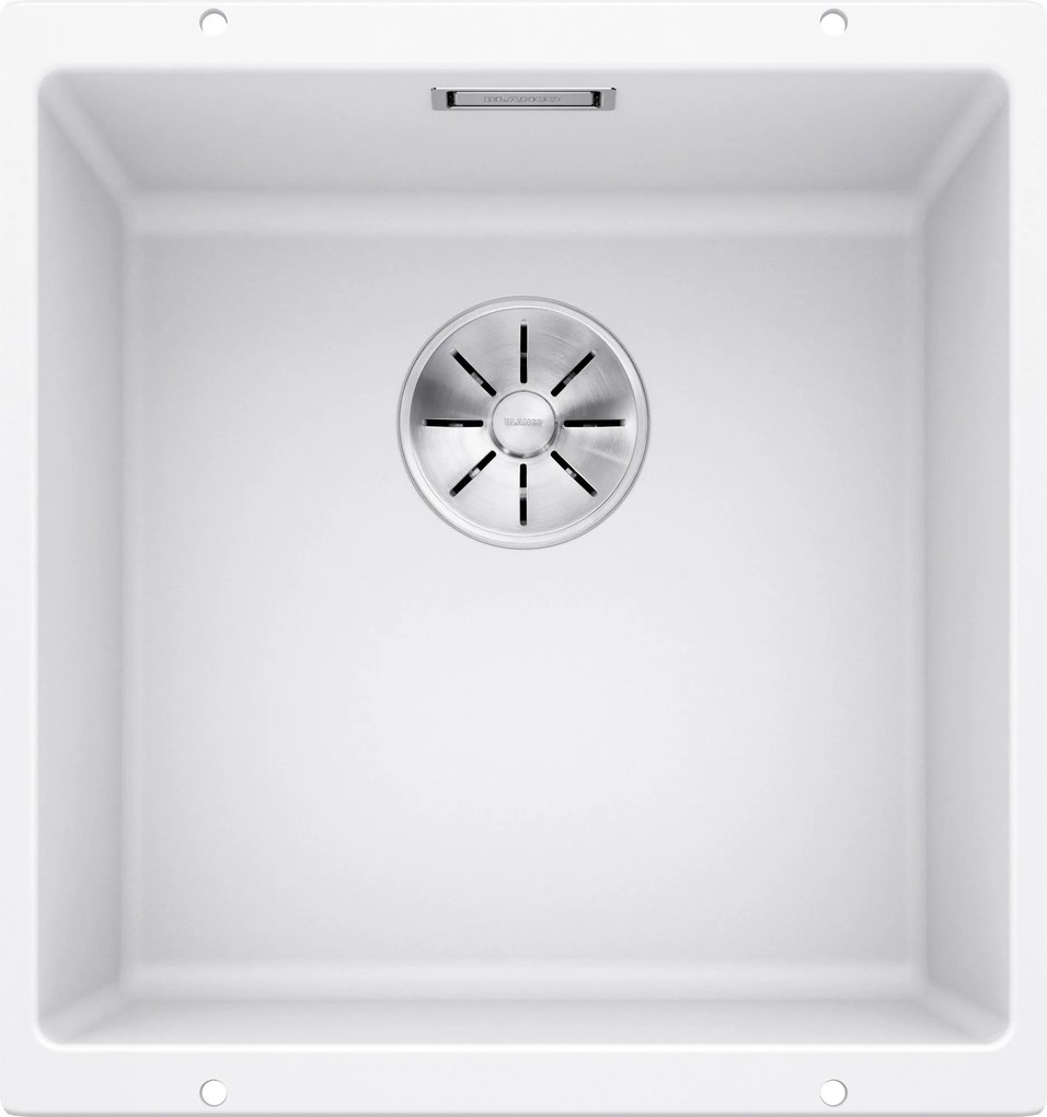 Blanco Subline 400-U, silgranitový dřez pod pracovní desku 400x400x190 mm, 1-komorový, bílá, BLA-523426