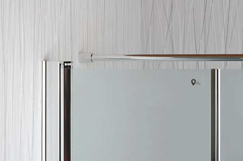 ARTTEC Sprchový kout rohový SALOON D 18 grape sklo 100 x 80 x 198 cm s vaničkou z litého mramoru LINEA PAN04669