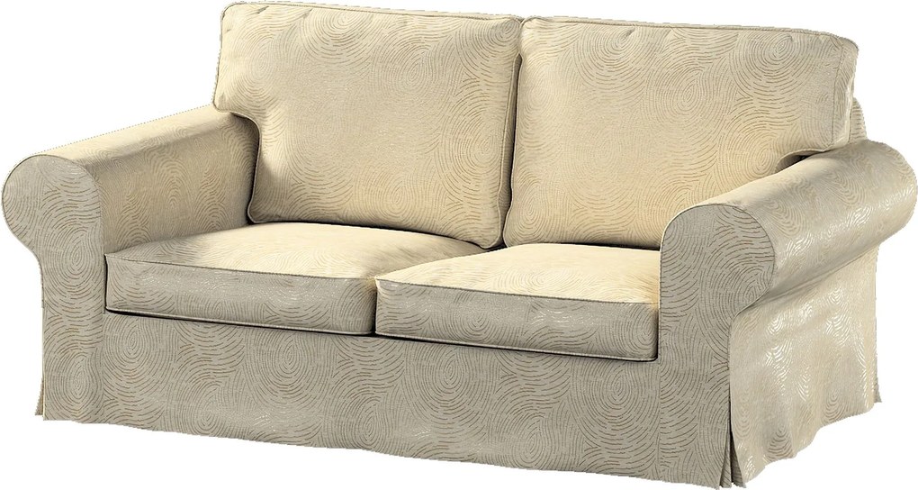 Potah na pohovku IKEA Ektorp 2-místná rozkládací NOVÝ MODEL 2012 barva béžová látka lesklé, pletený vzor, vzorované