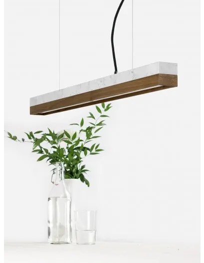 GANTlights Závěsné svítidlo GANTLights, Mramor Carrara+Ořech, 92 cm, denní bílá