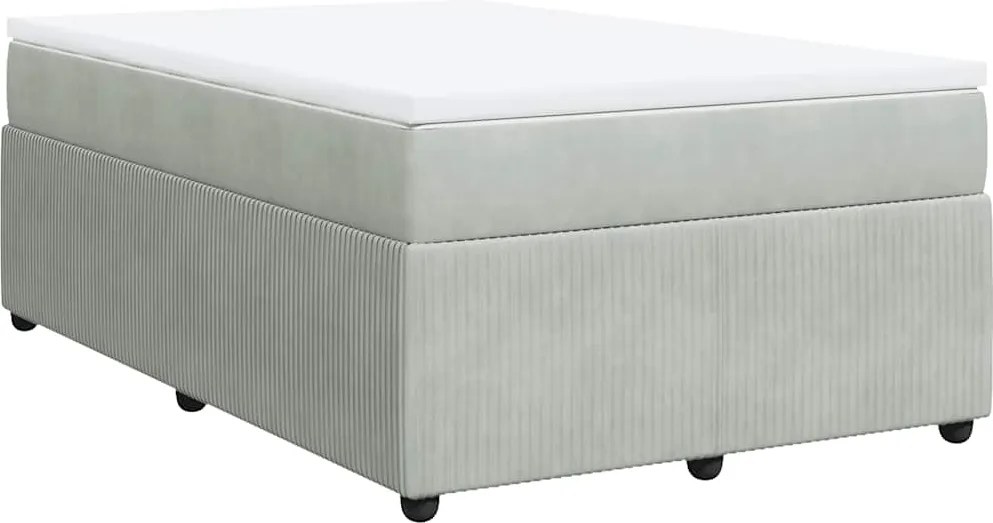 Box spring postel s matrací světle šedá 120x190 cm samet 3285626