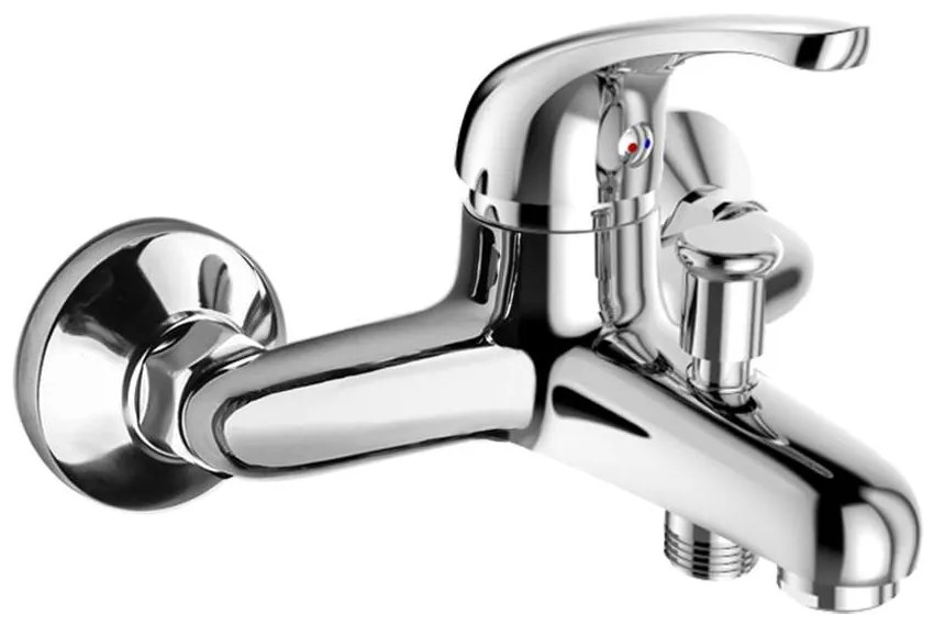 Mereo Lila vanová nástěnná baterie 150 mm bez příslušenství mosaz chrom CBEE90103