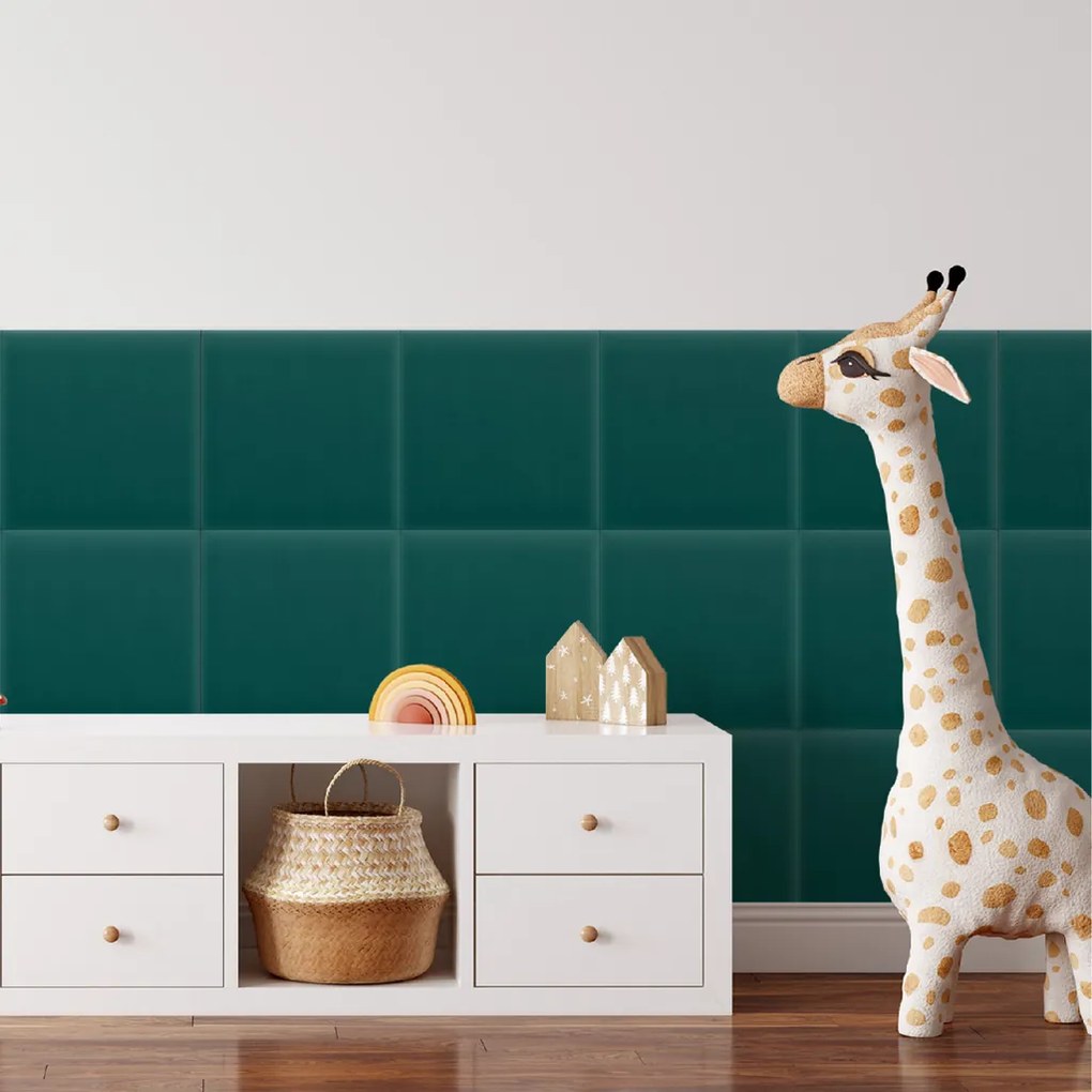 Sametový čalouněný panel - Čtverec - 50x50cm Farba: Černá