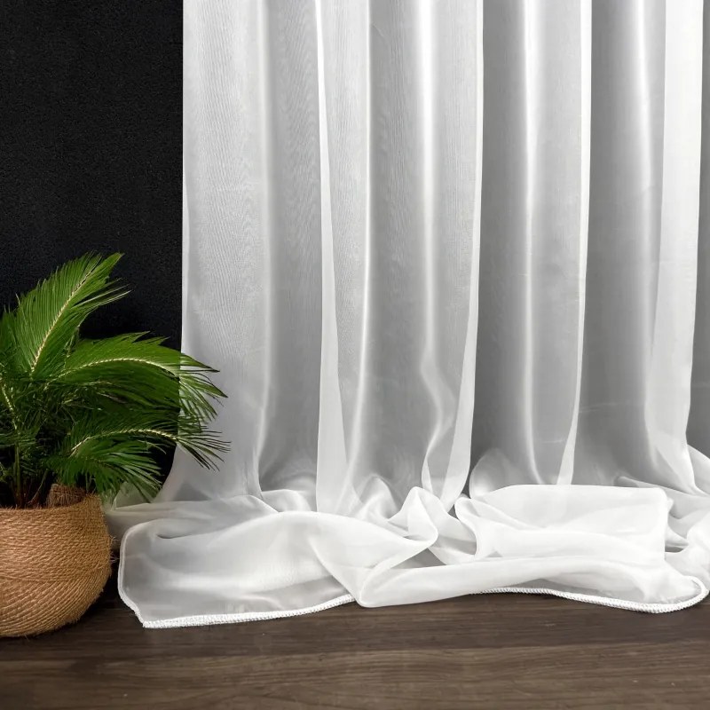 Voálová záclona s olůvkem Pure Ambiente bílá metraž Ervi 7241