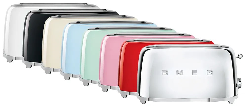 Toustovač Smeg 50´s Retro Style TSF02, 4x2, chromový