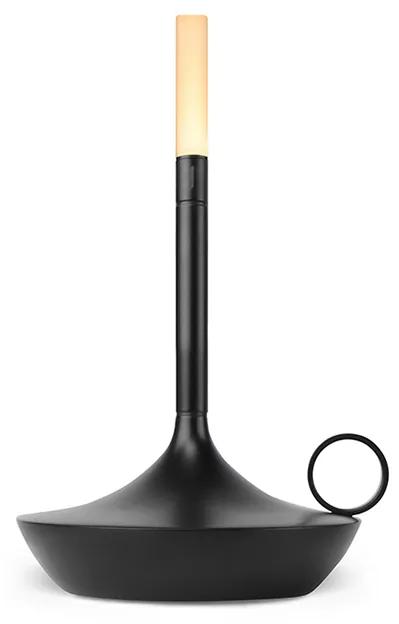 Moderní přenosná lampička Wick S Barva: Černá
