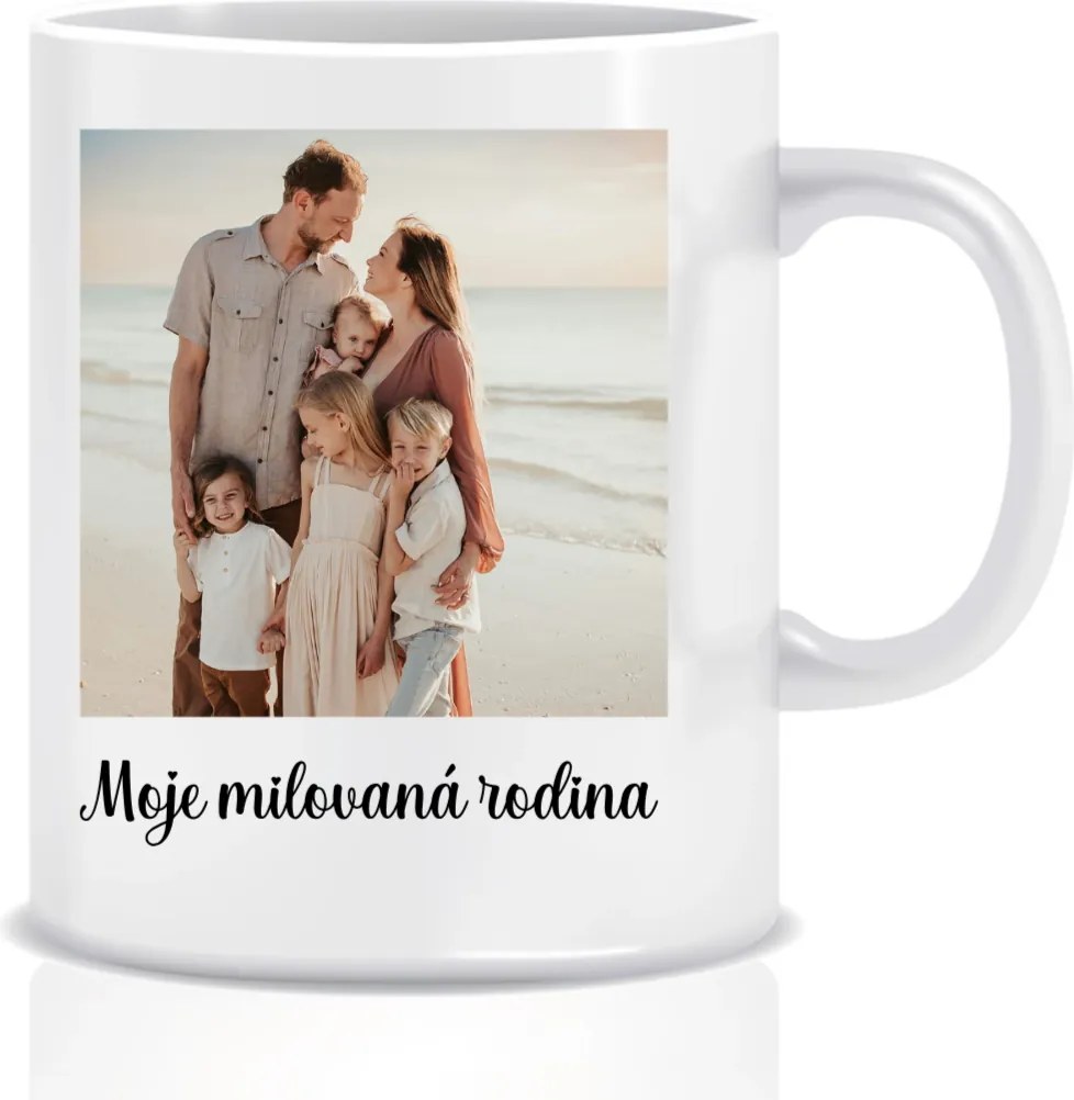 Personalizovaný klasický bílý hrníček 300 ml s fotografií