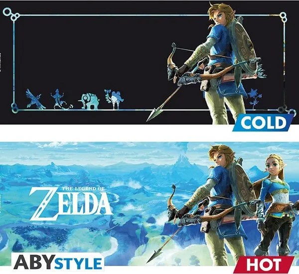 Hrnek Abysse Corp The Legend of Zelda - Breath of the Wild (měnící se motiv) 460 ml Vícebarevná