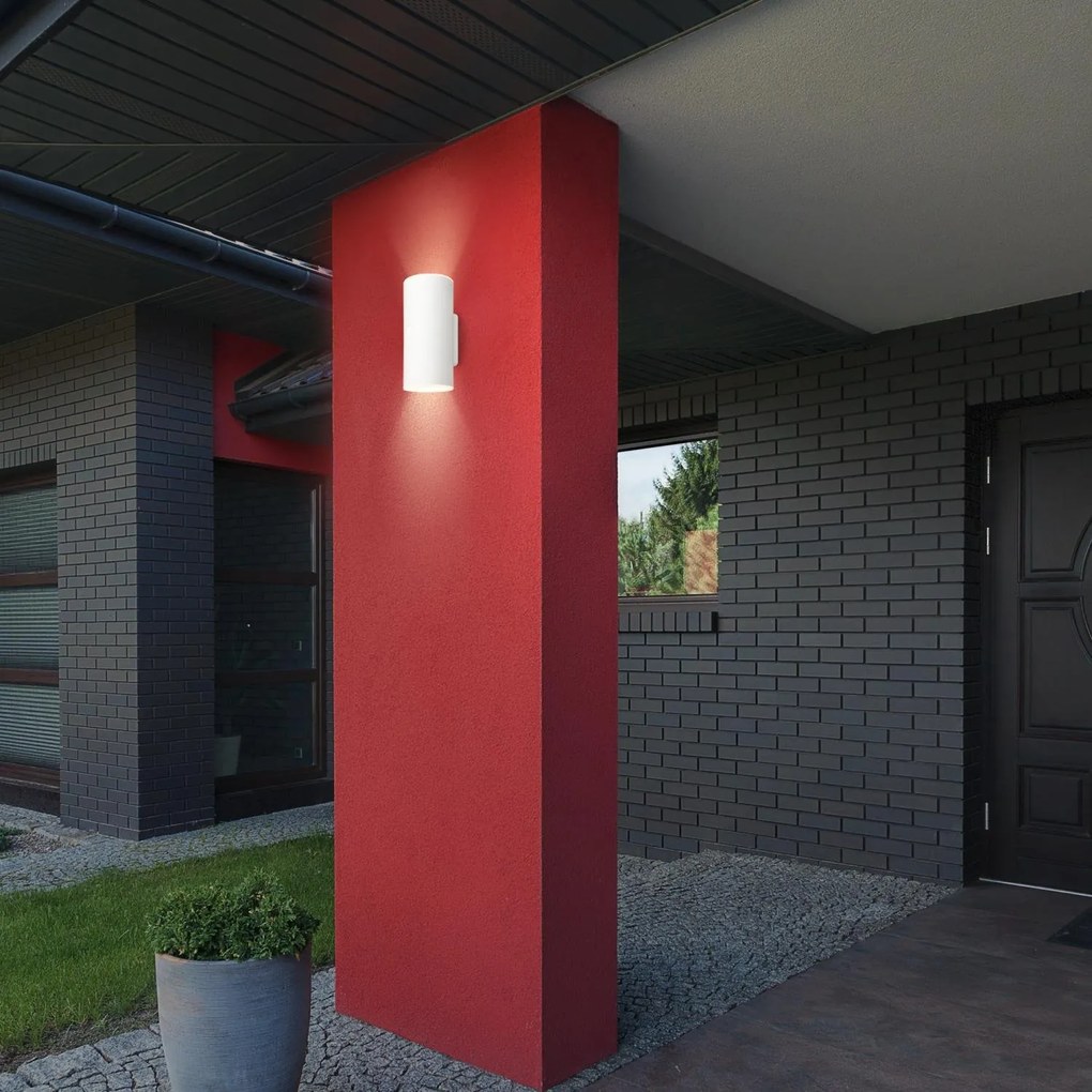 BRI 3786016 Lima LED venkovní nástěnné svítidlo, nabíjecí, 3 krokový dotykový stmívač, časovač, bílé - BRILONER