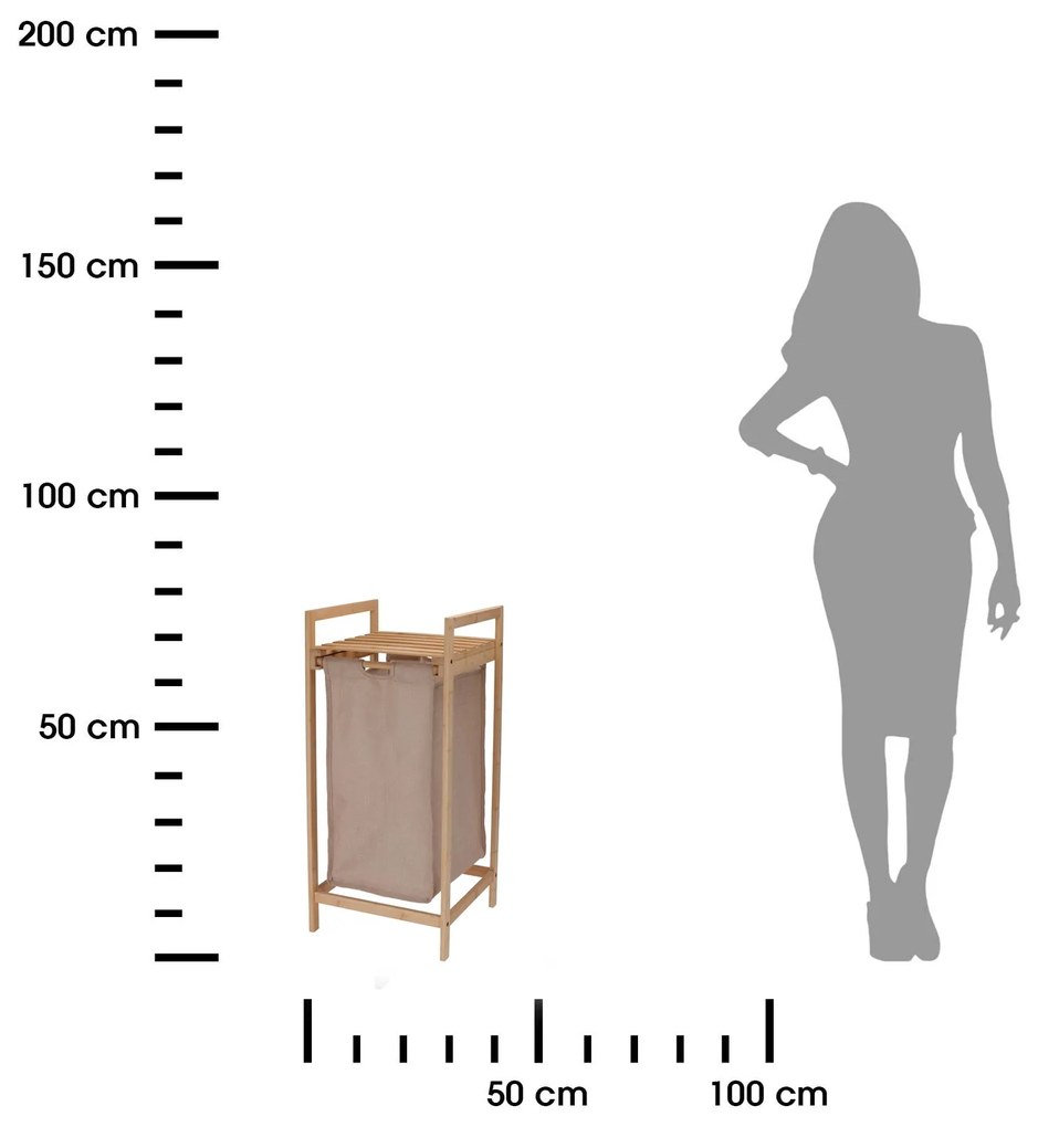 Koš na prádlo Demi 73x33x33 cm