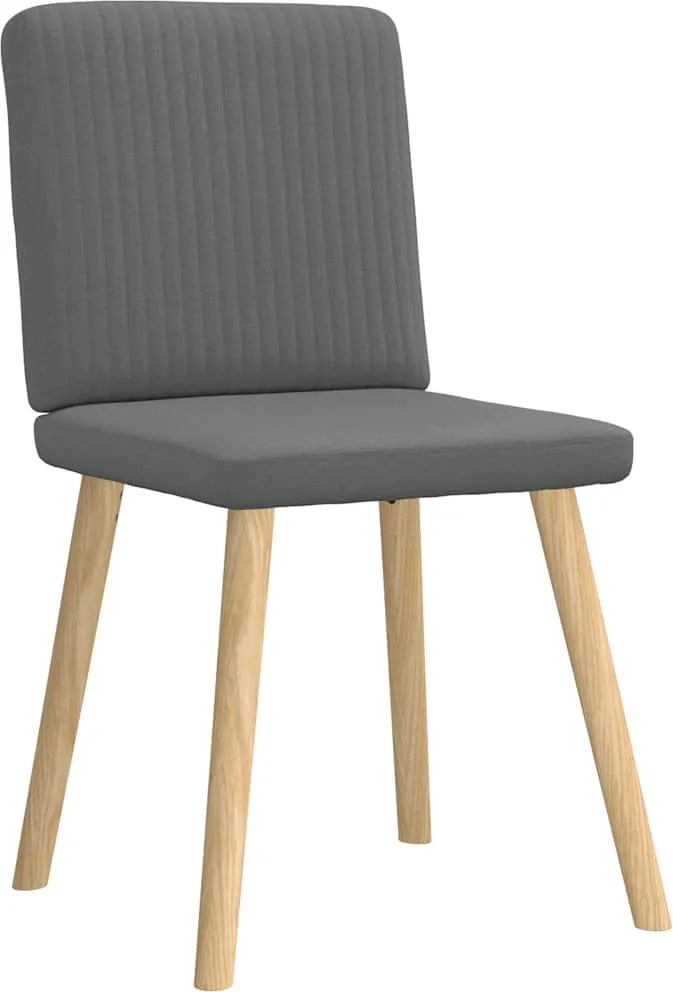 Jídelní židle 4 ks tmavě šedé textil 3315298