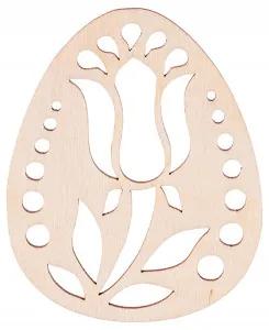 ČistéDřevo Dřevěné zdobené vajíčko V 10 x 8 cm