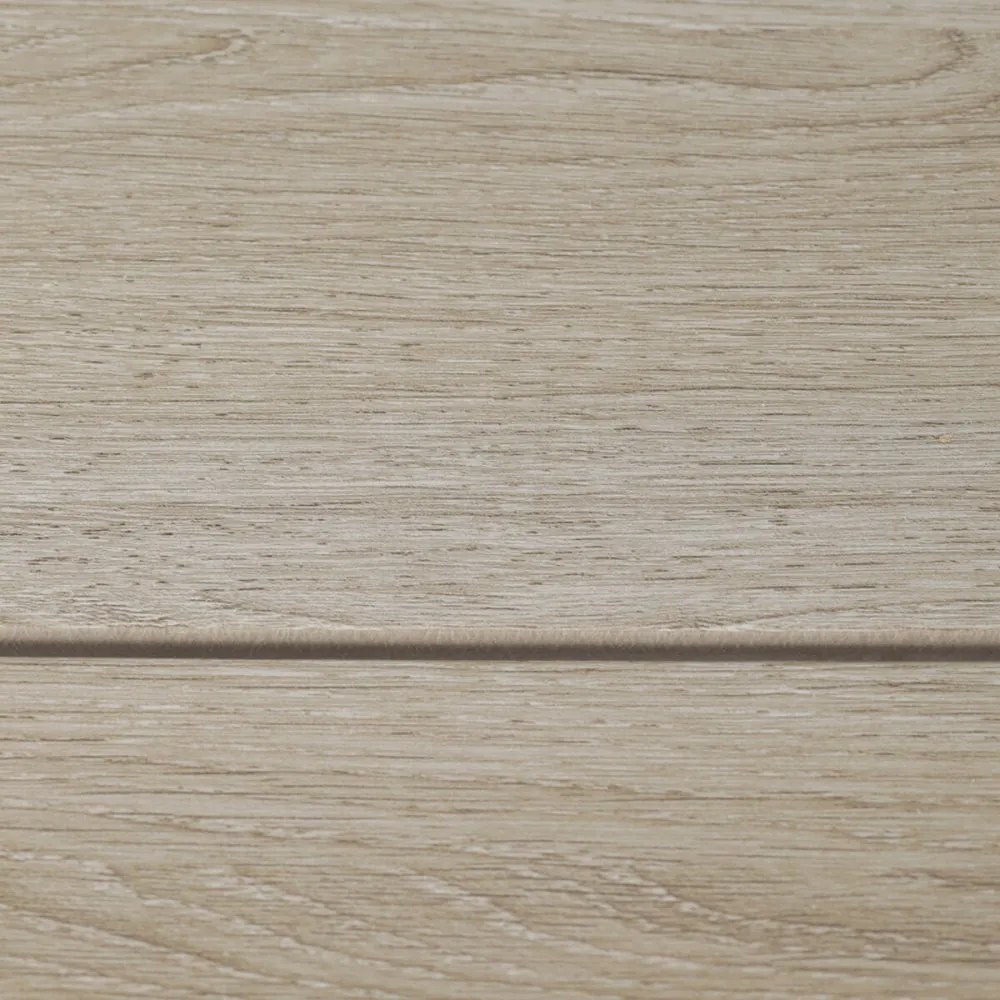 Stůl zahradní 180x100x75, deska polywood v dekoru světlého dubu, hliníková konstrukce, béžová barva