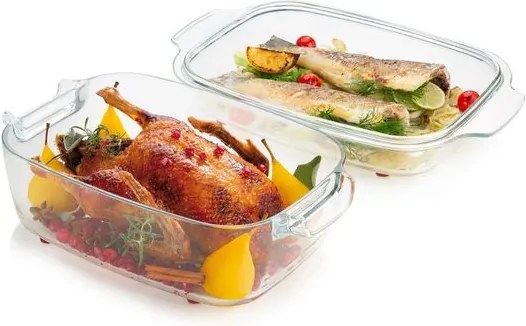 TESCOMA Pekáč s poklopem GrandCHEF 40 x 26 cm, skleněný