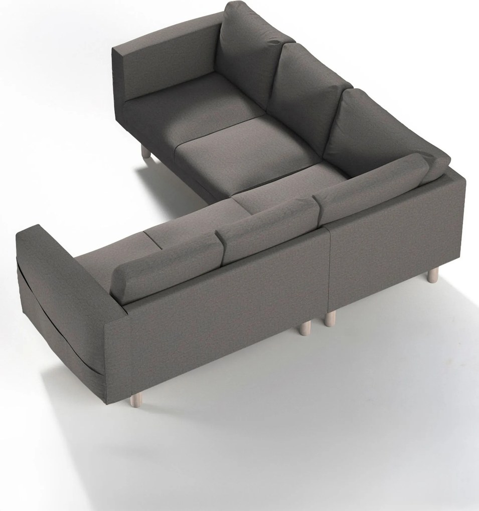 Potah na pohovku IKEA Norsborg rohová 4-místná barva šedá látka pletený vzor
